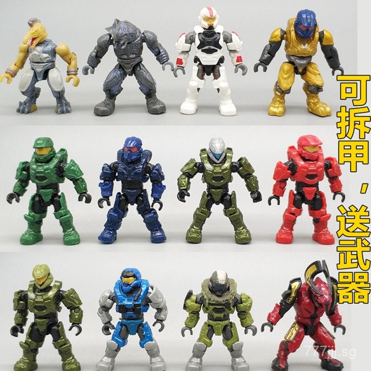 Halo Hand Office Building Blocks Doll Sparta Warrior Halo Master Chief ...