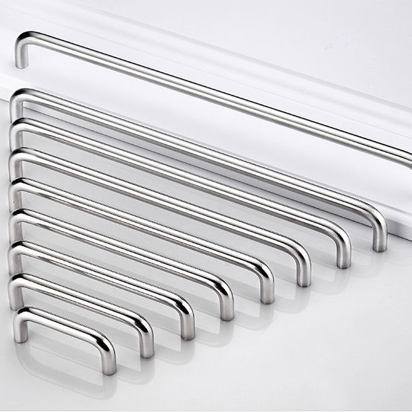 Solid 304 Cabinet Handle Stainless Steel Silver Surface-Mounted ...