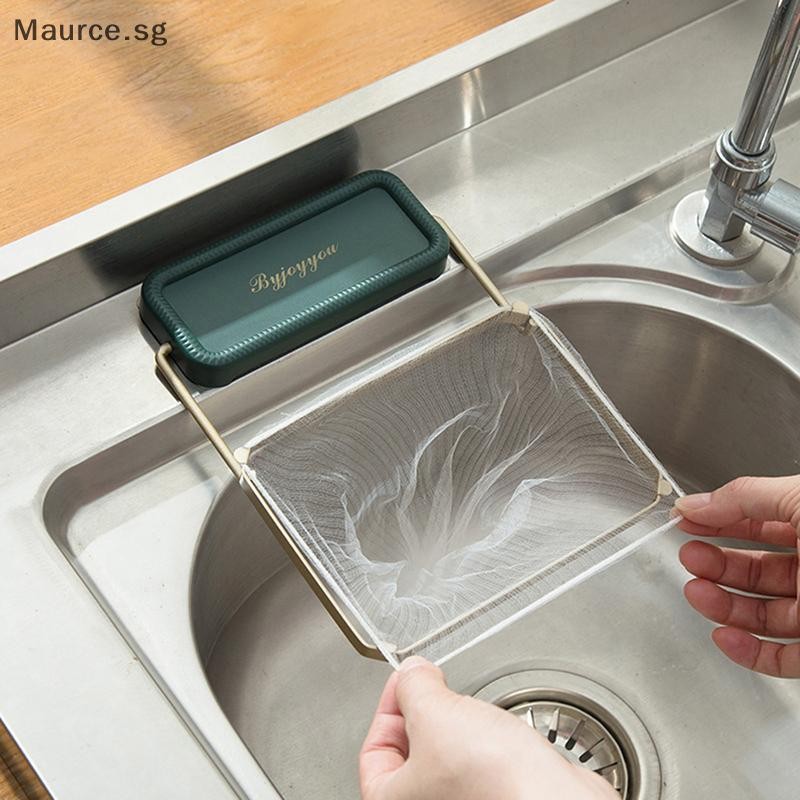 Maurce Sink Filter Rack Kitchen Foldable Waste Strainer Mesh Bag ...