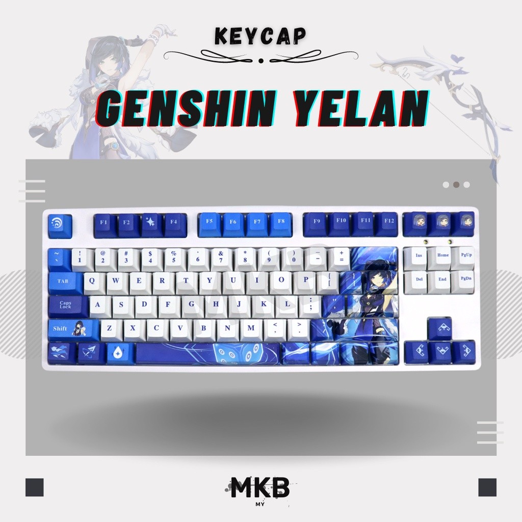 [READY STOCK] Genshin Impact Yelan PBT Keycap Set for Mechanical ...