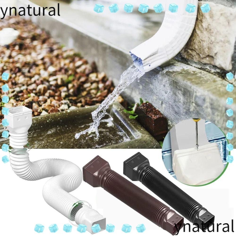 YNATURAL Downpipe, Flexible PE Drain Pipe, Telescopic Extension Pipe ...