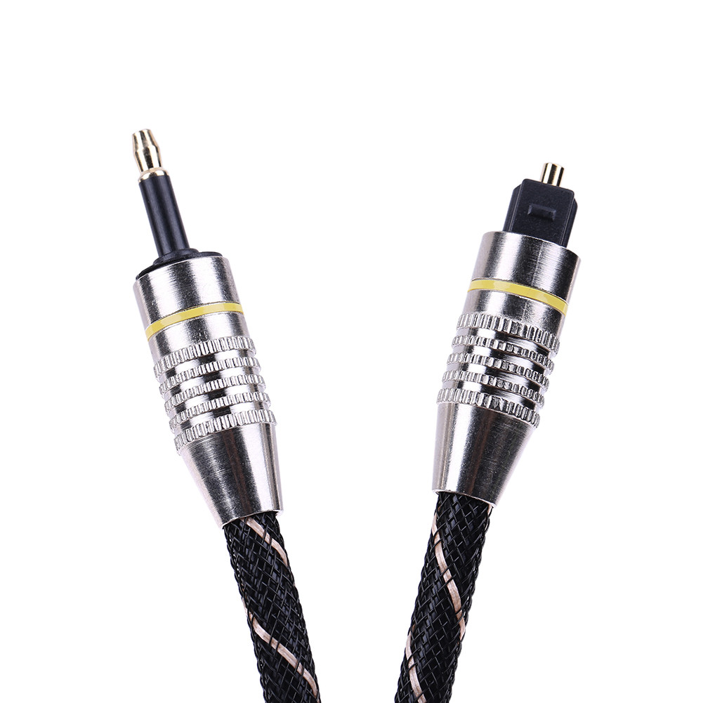 3.5mm Mini Toslink to Toslink Optic Cable Fiber Digital Optical Audio ...