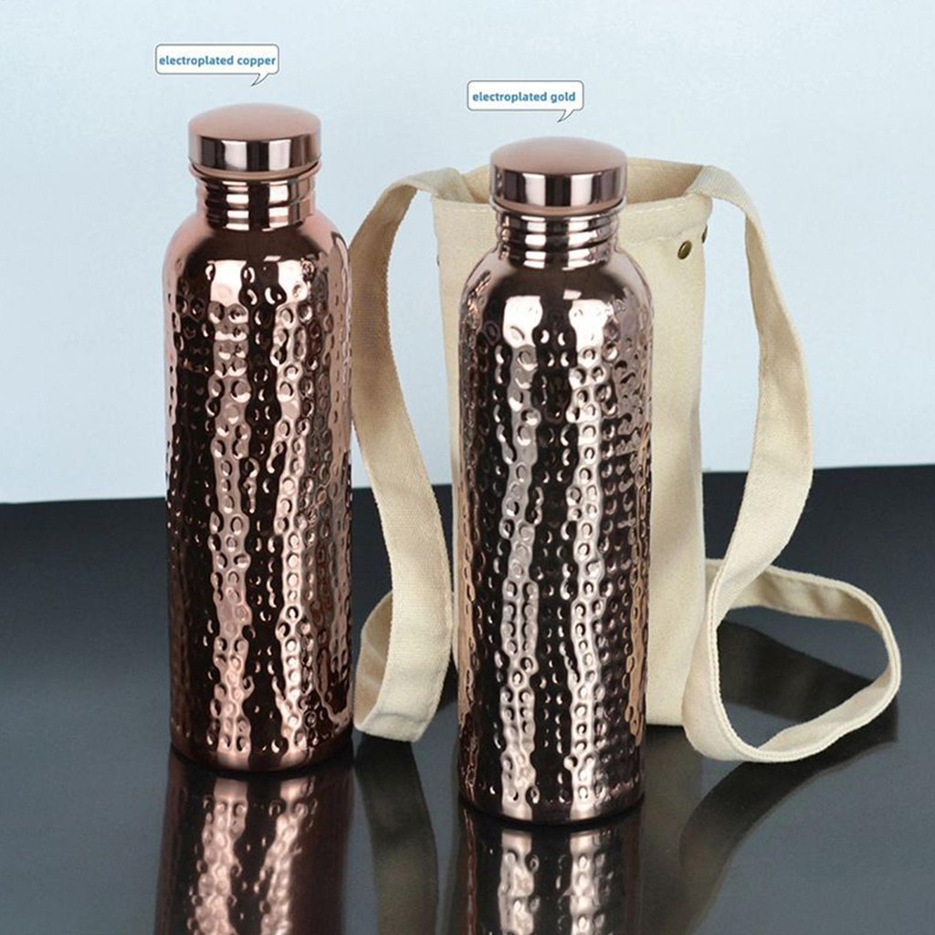 Copper Drinking Bottle Leak-Proof Insulated Copper Water Bottle ...