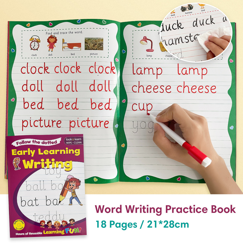 Children Learning English Sight Words Workbook for Kids Homeschool ...