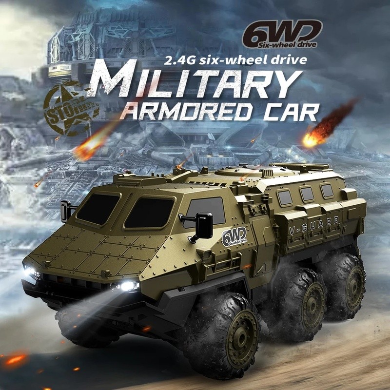 Rc 1:16 Six-Drive Heavy Military Truck Vehicle Remote-Controlled Full ...
