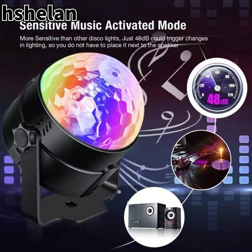 HSHELAN Disco Ball Lamp , Multi-Color Changing Sound Activated Music ...