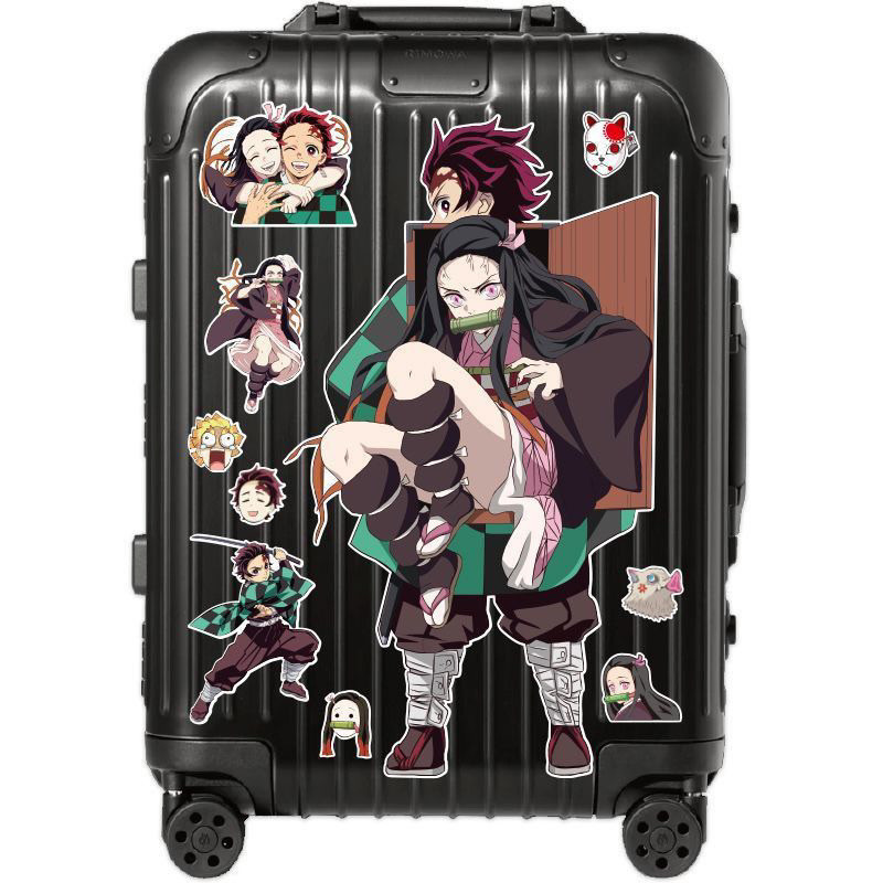 Big Demon Slayer One Piece Tinkerbell Cat Cartoon Suitcase Waterproof ...