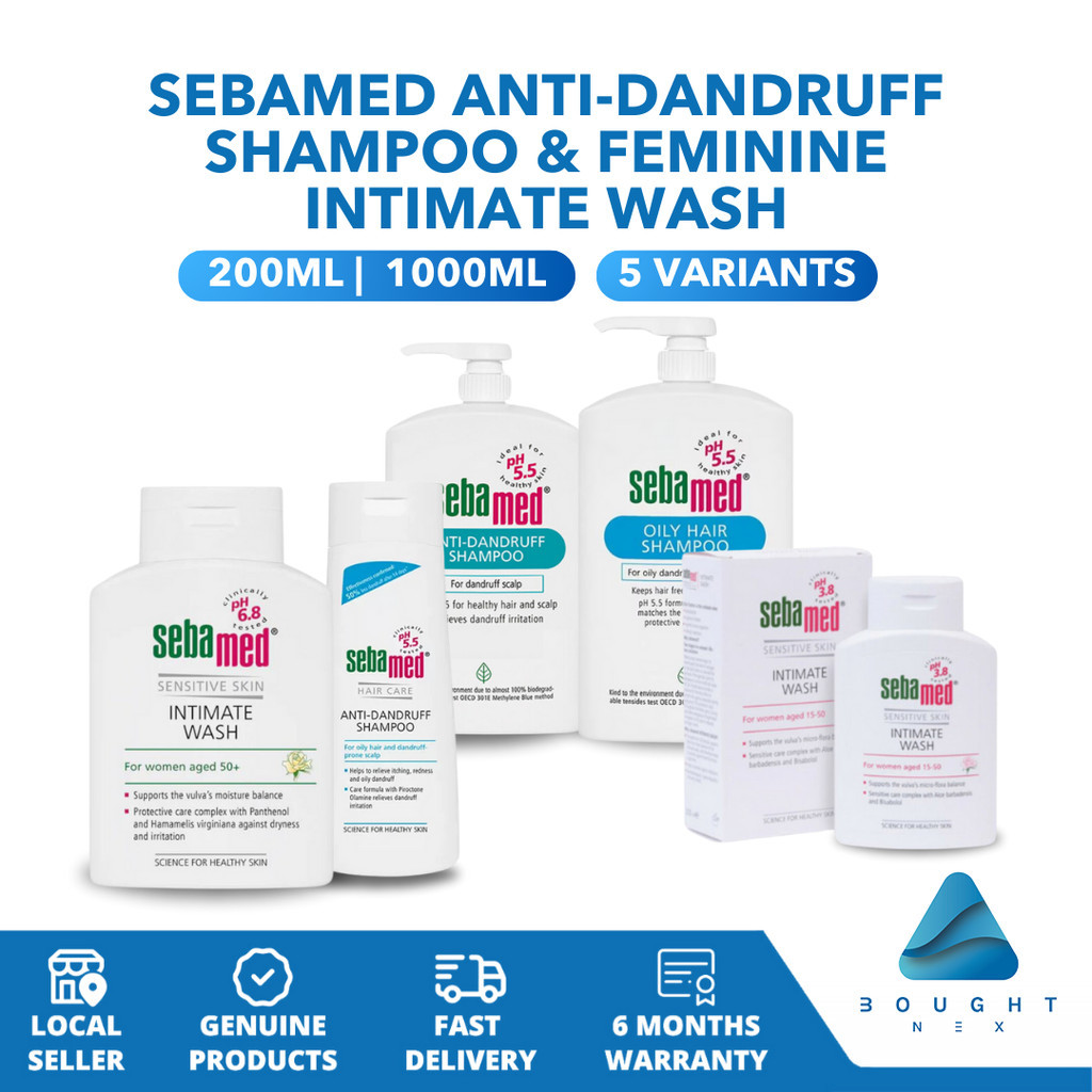 Sebamed Anti-Dandruff Shampoo 200ml 1000ml PH Balanced Intimate Wash ...