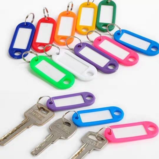 10Pcs/ Lot Multicolor Plastic Tag Keychains Label Numbered Baggage Name ...