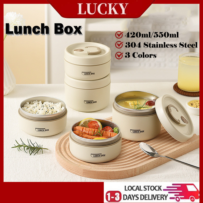 【SG Seller 🚚】Portable Microwavable Lunch Box 304 Stainless Steel ...