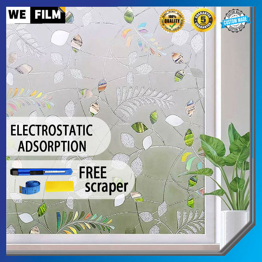 3D Privacy Window Film Anti-UV Static Cling Window Film Glass Window ...