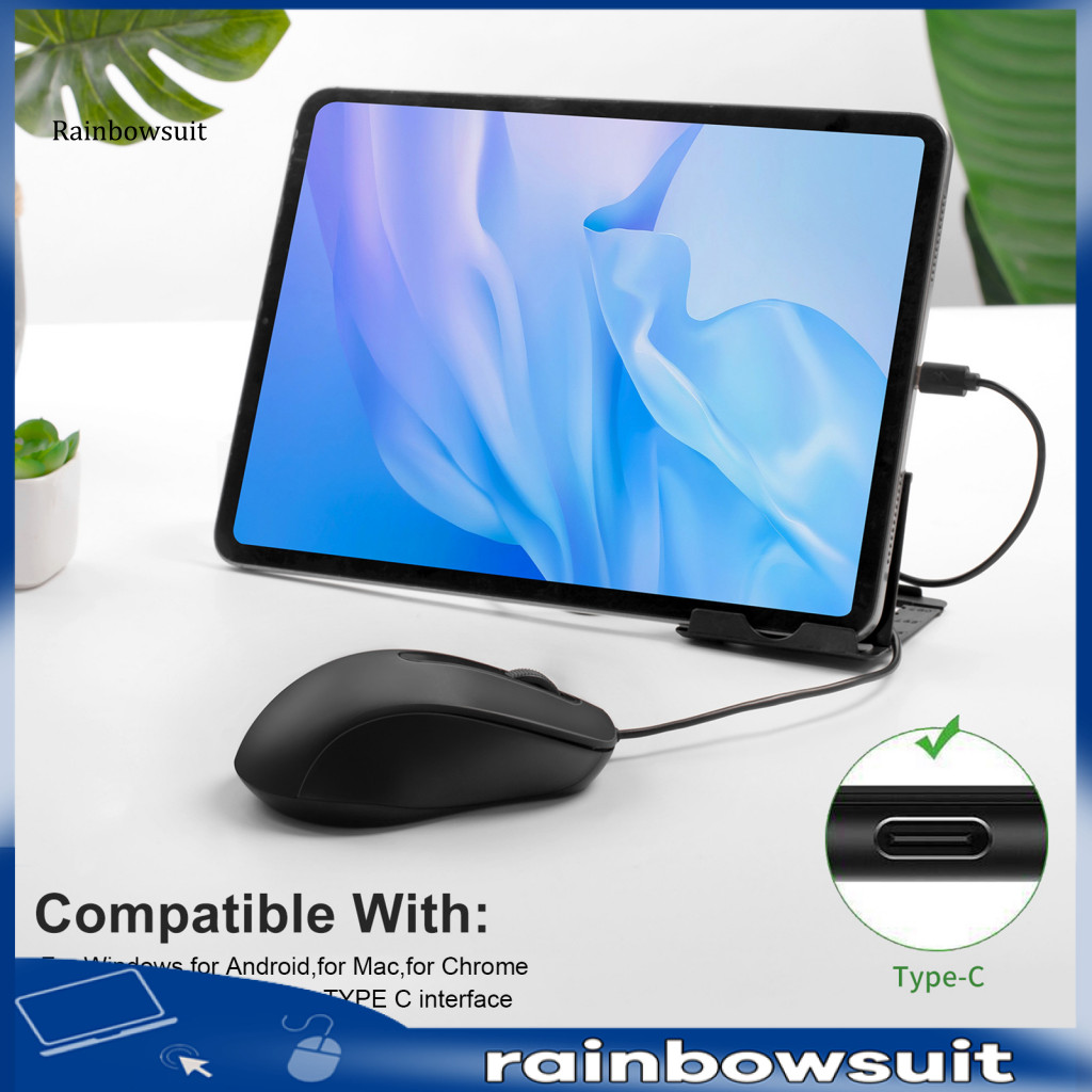 [RB] 1000dpi Speed Mouse Gamer Mouse Fast Plug Play Type-c Wired Mouse ...