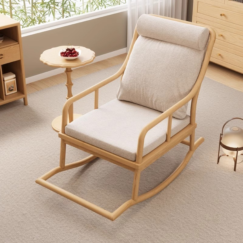 [pre order]New Chinese solid wood rocking chair, reclining chair, adult ...