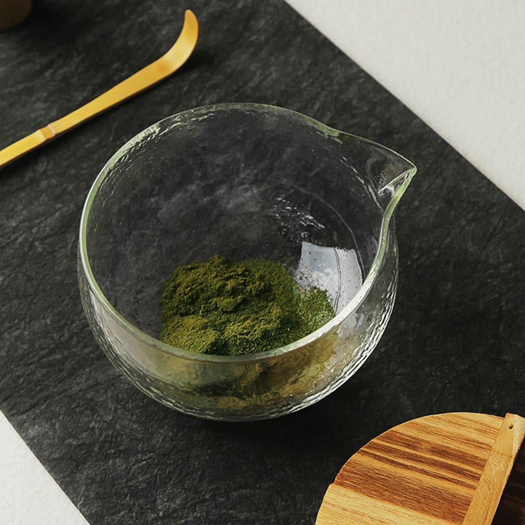 [Homyl478] 500ml Glass Matcha Bowl with Pouring Gift Heat Resistant ...