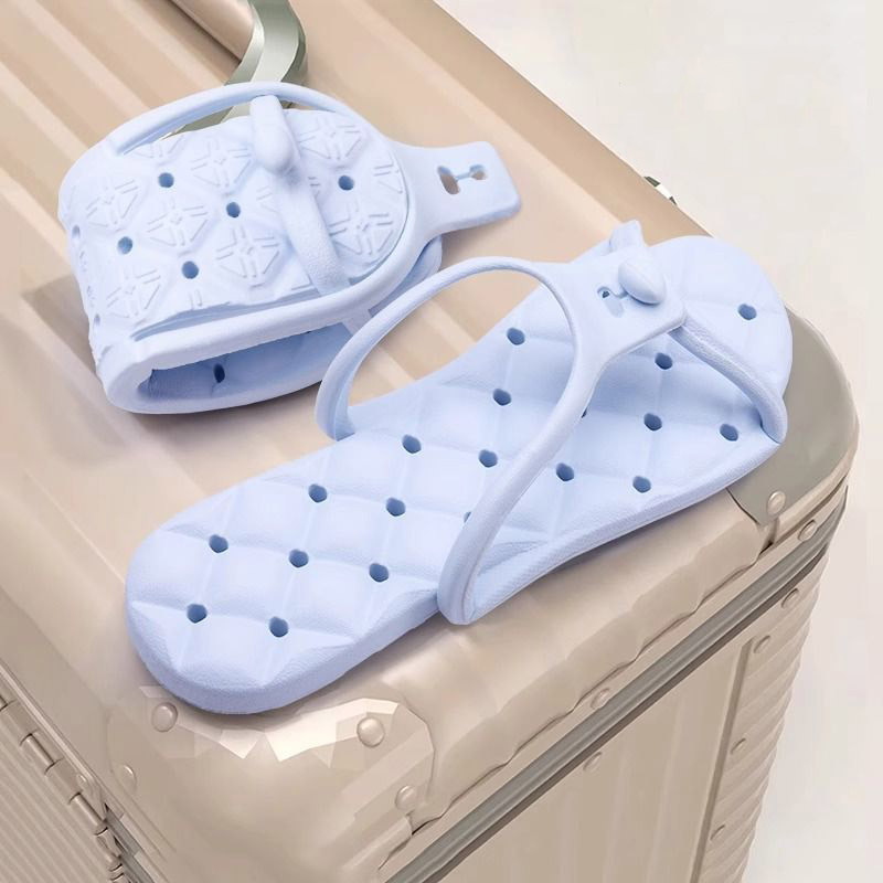 Detachable Travel Foldable Slippers Female Beach Bathroom Home Portable ...