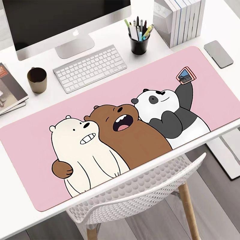 Cute Mouse Pad We Bare Bears Cartoon Large Computer Keyboard Desk Mat ...