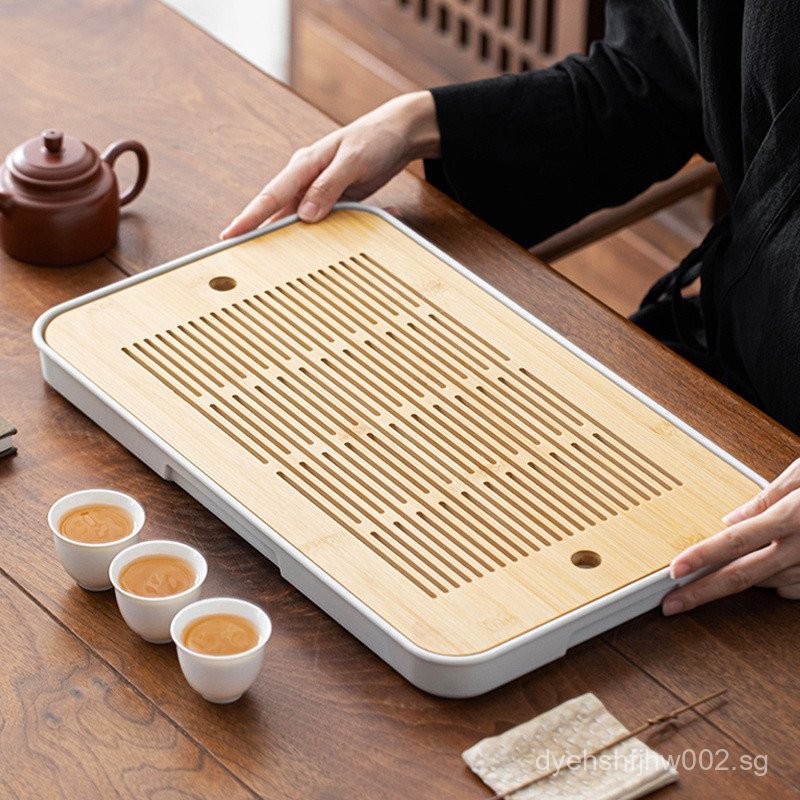 Tea Tray Household Light Luxury Modern Small Draining Water Storage Tea ...