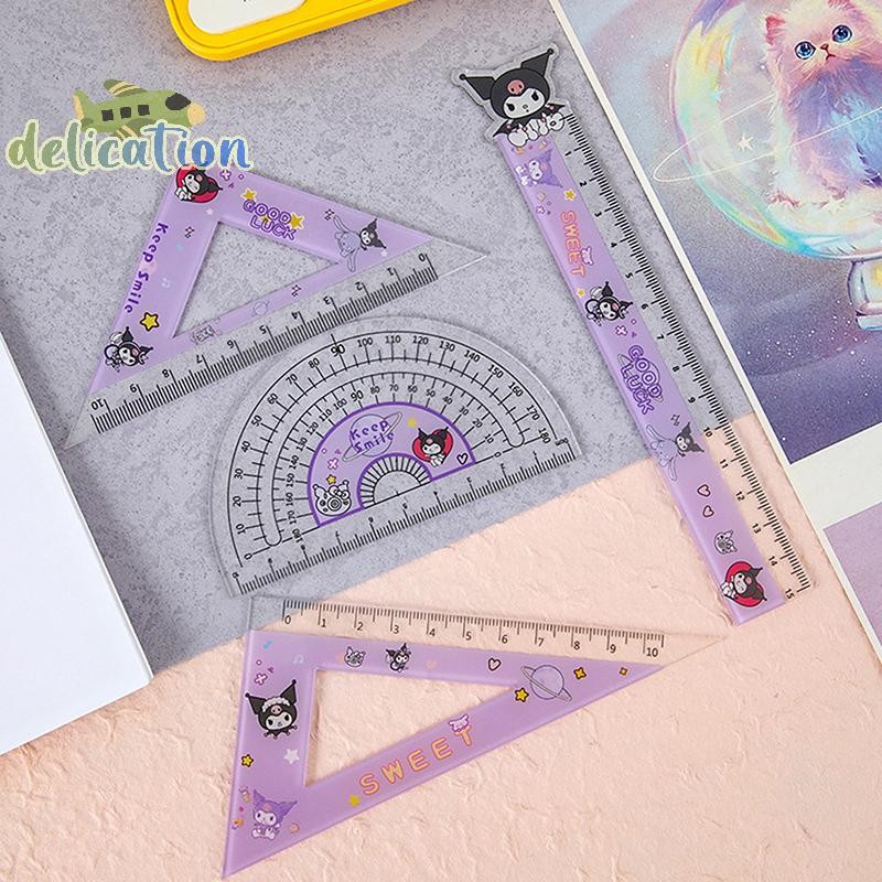 [DelicationS] 4Pcs/set Kawaii Sanrio Kuromi My Melody Acrylic Rulers ...