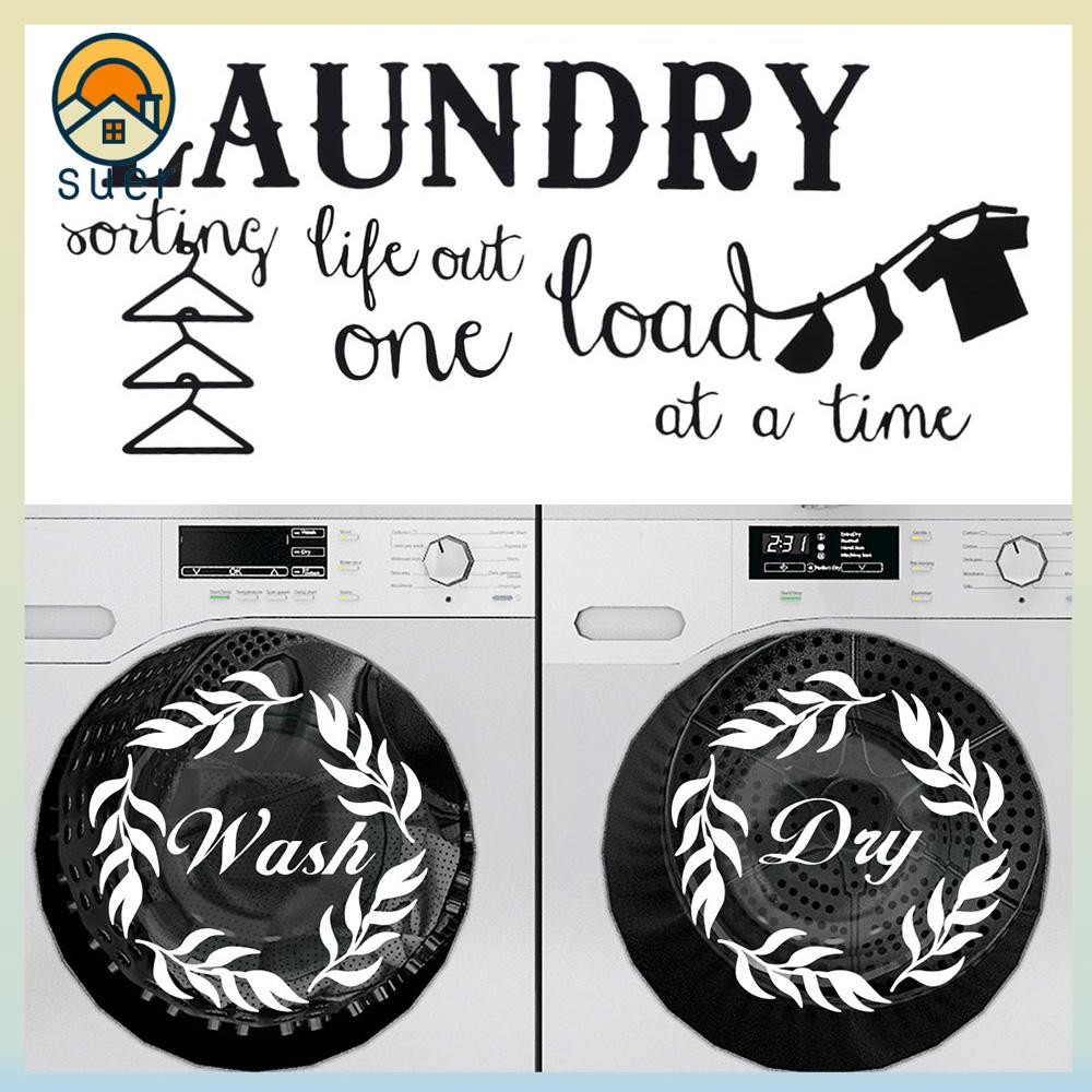 SUERHD Wall Sticker Symbol Apartment DIY Wash Dry Washing|Removable ...