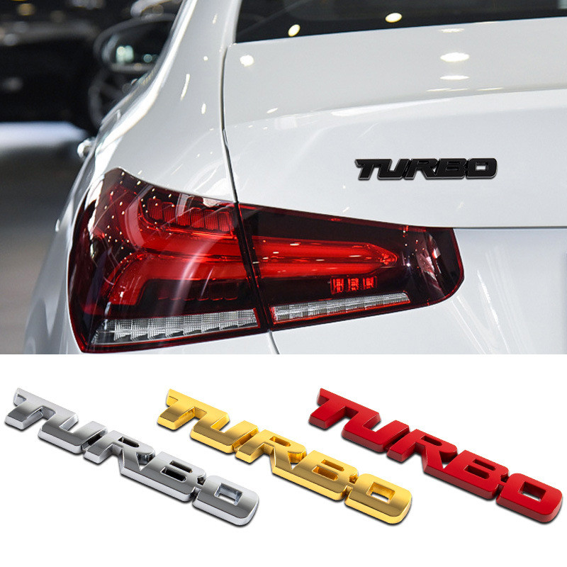 Small Size Turbo Car Labeling Sports Sign Metal Tail Box Car Badge ...