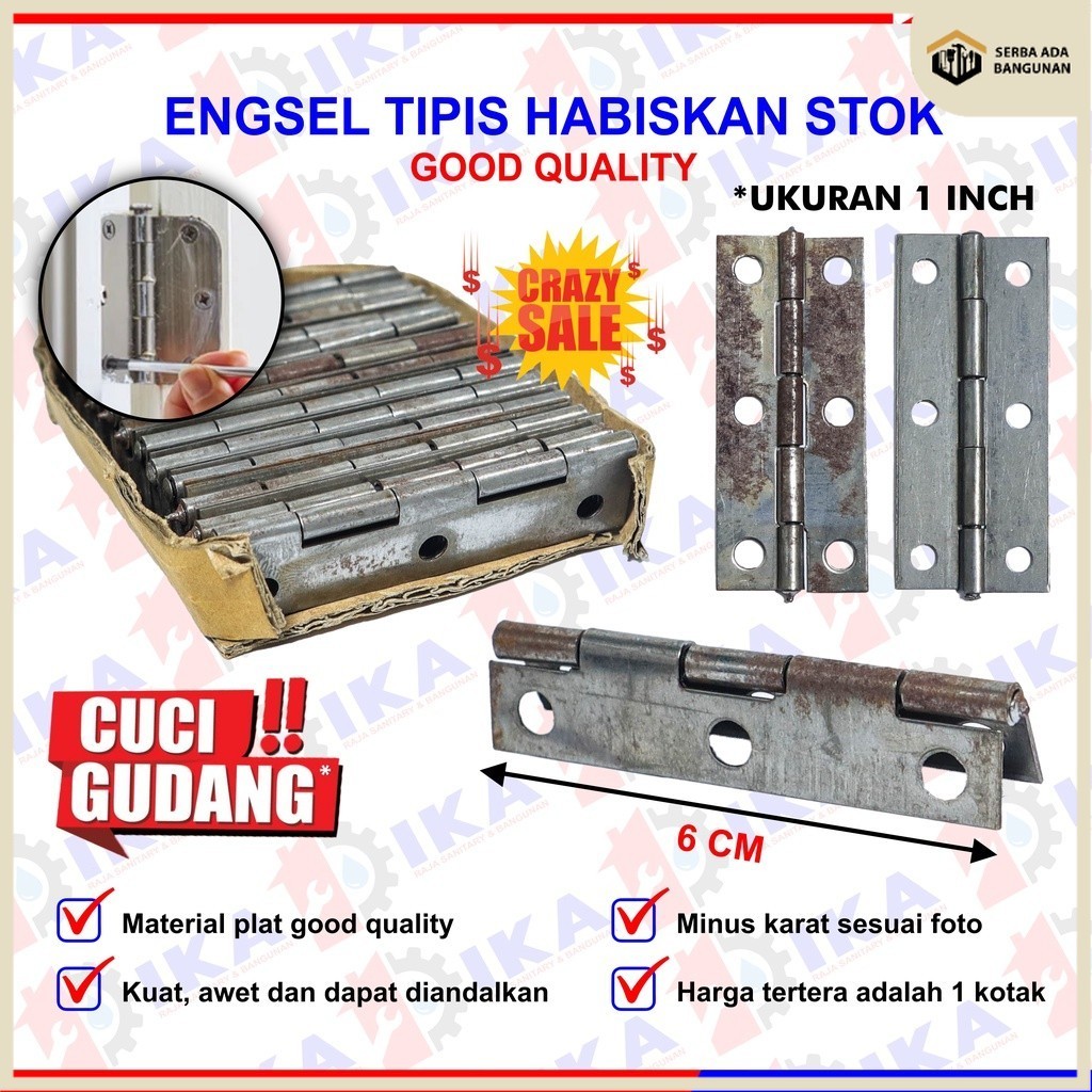 SAB Thin Butterfly Hinge 1 1.5 2.5 3 3.5 4" 1 box Door Plate Window ...