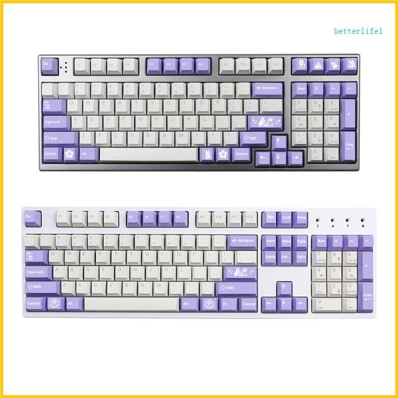 BTM 135Key set Rabbit Theme PBT Dye Subbed Keycaps For MX Switch ...