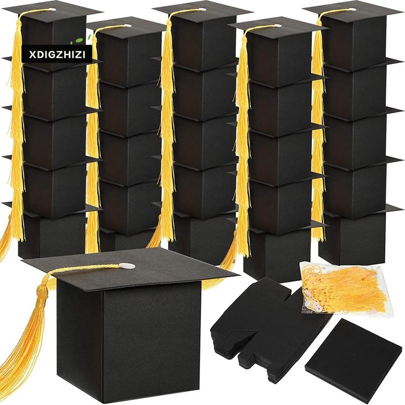 Graduation Decorations 50PCS Graduation Candy Box DIY Grad Cap Box for ...