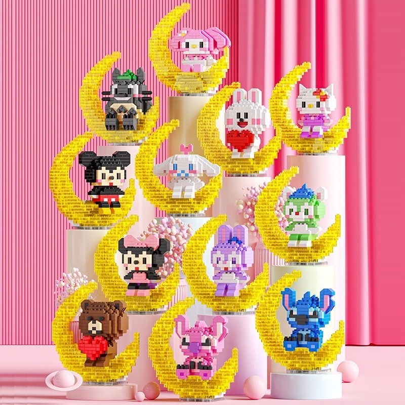 moon duffy building blocks linabell figure stellalou nano block toys for kids cinnamoroll Jigsaw ...