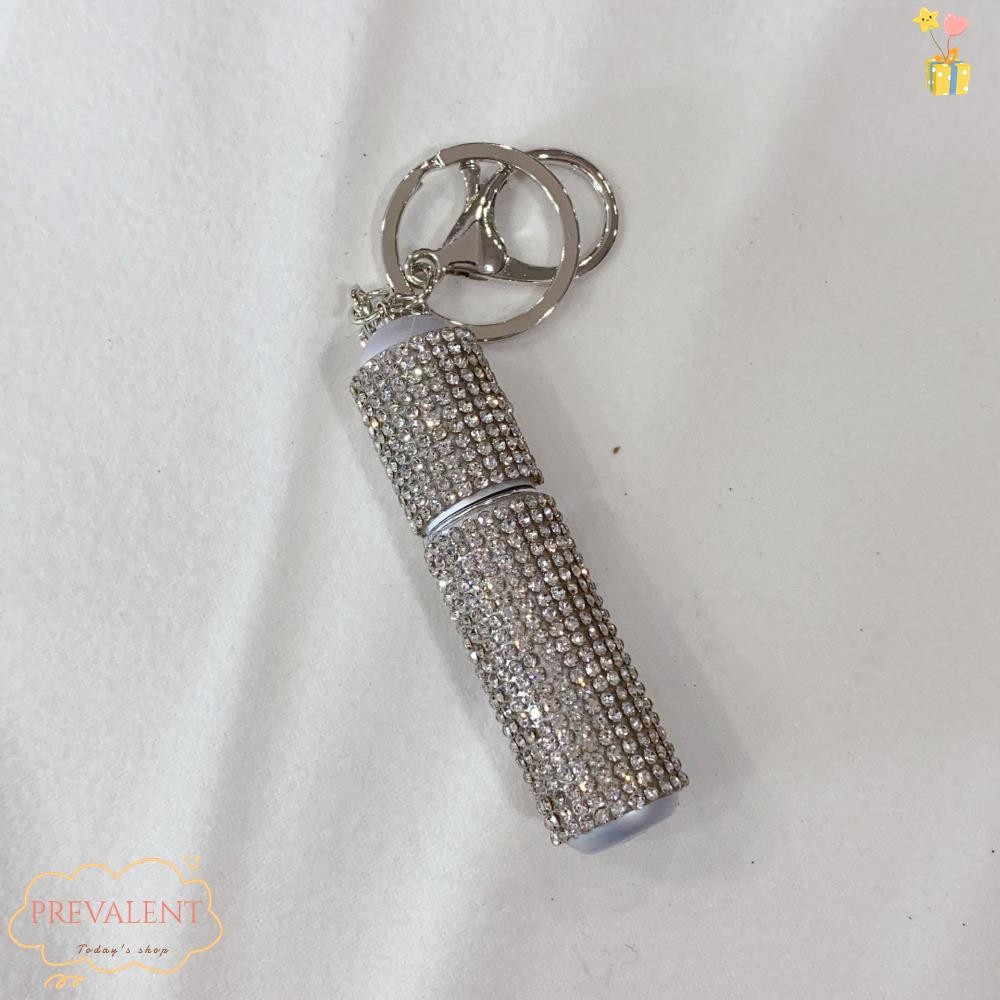 PREVA Keychain Perfume Bottle, Refillable Crystal Rhinestone Empty ...