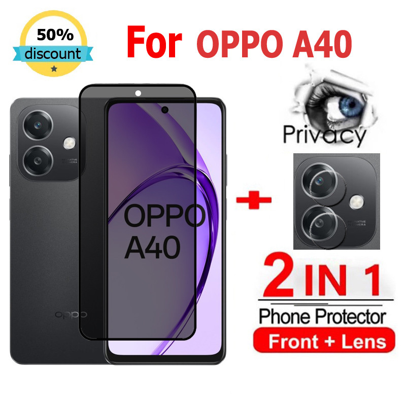 OPPO A40 Privacy Screen Protector Anti-Spy Full Coverage For OPPO A18 ...