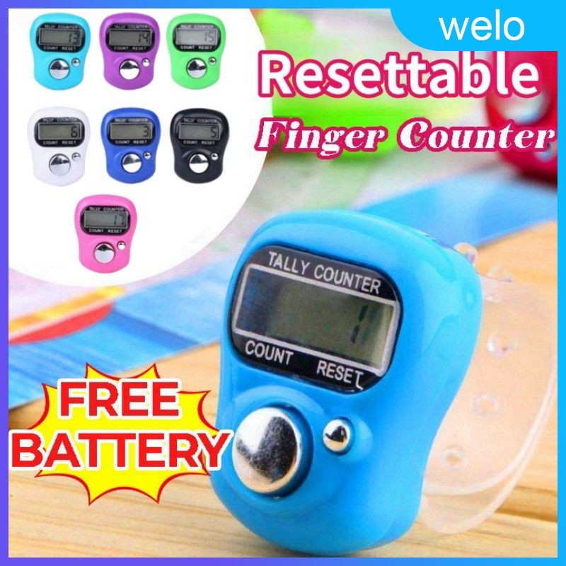 Resettable Digital Tasbih LCD Electronic Mini Finger Hand Tally Counter ...