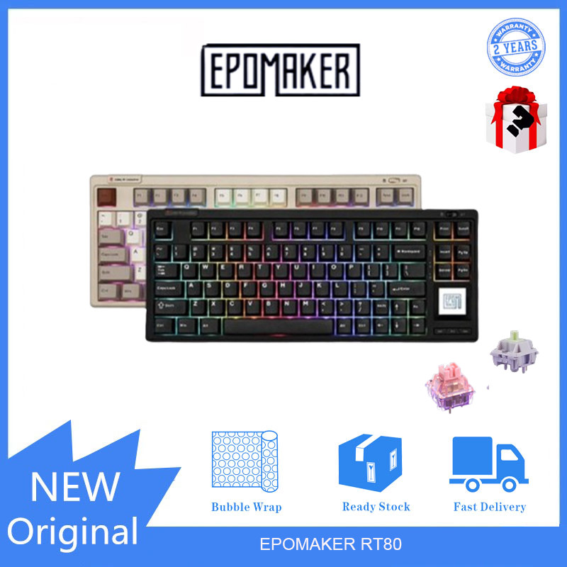 EPOMAKER RT80 Customized three mode mechanical keyboard with display | Shopee Singapore