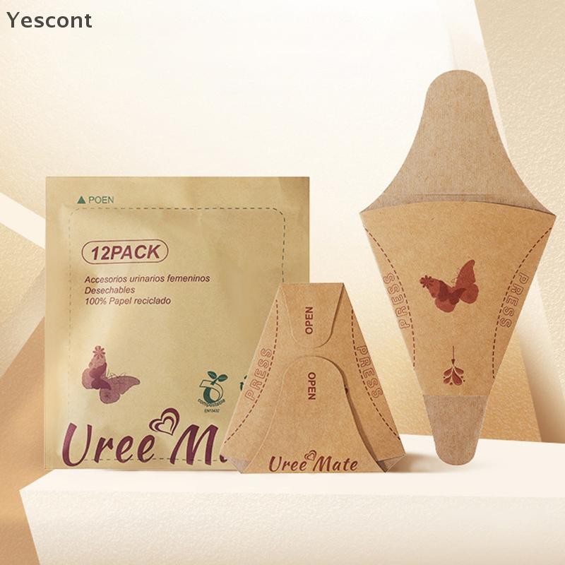 YST 12Pcs Disposable Paper Urinal Toilet Women Urination Device Urinal ...
