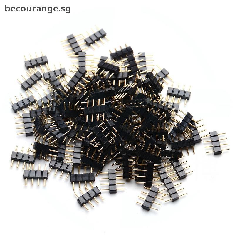 [Bec] 10pcs/lot 4 Pin RGB Connector Adapter pin needle male type double ...