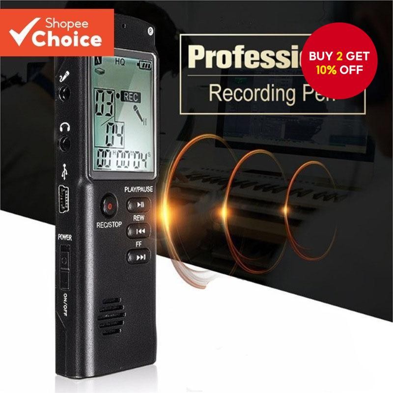 [Shopee Choice] High Fidelity 8GB LCD Time Display Digital Voice ...