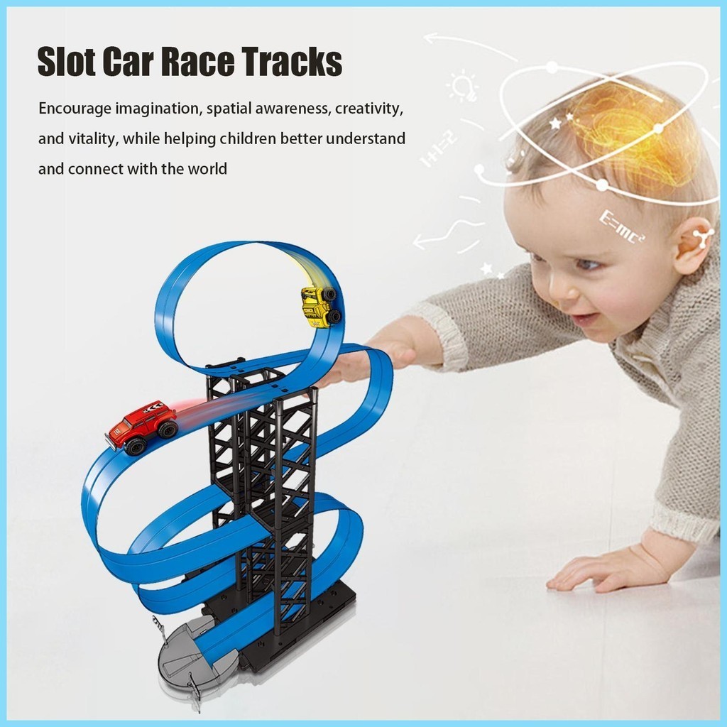 Race Track Toy Friction Powered Cars Flexible Magnetic Track Easy To ...