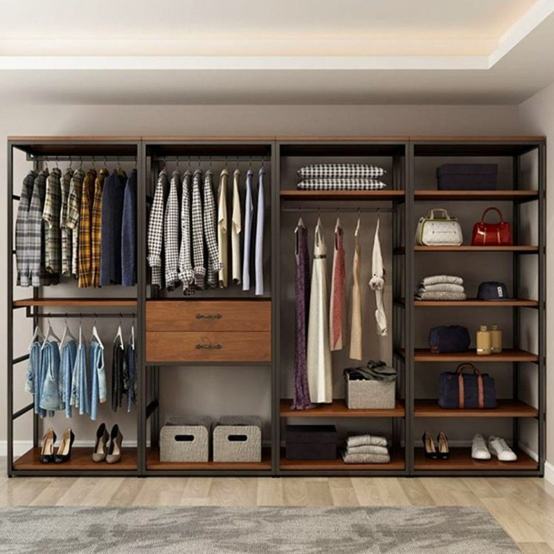 Wardrobe Rack Step Into Large Capacity Integrated Storage Rack Multi ...