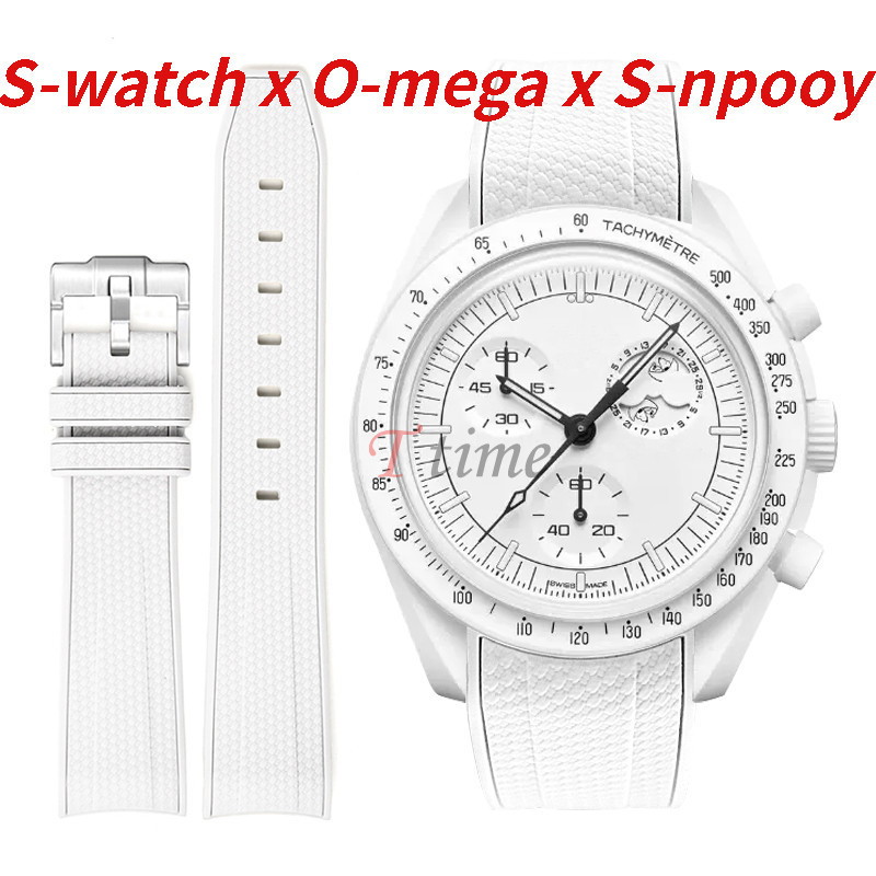Curve 20mm Watch Band for Omega Speedmaster Strap Silicone S-watch ...