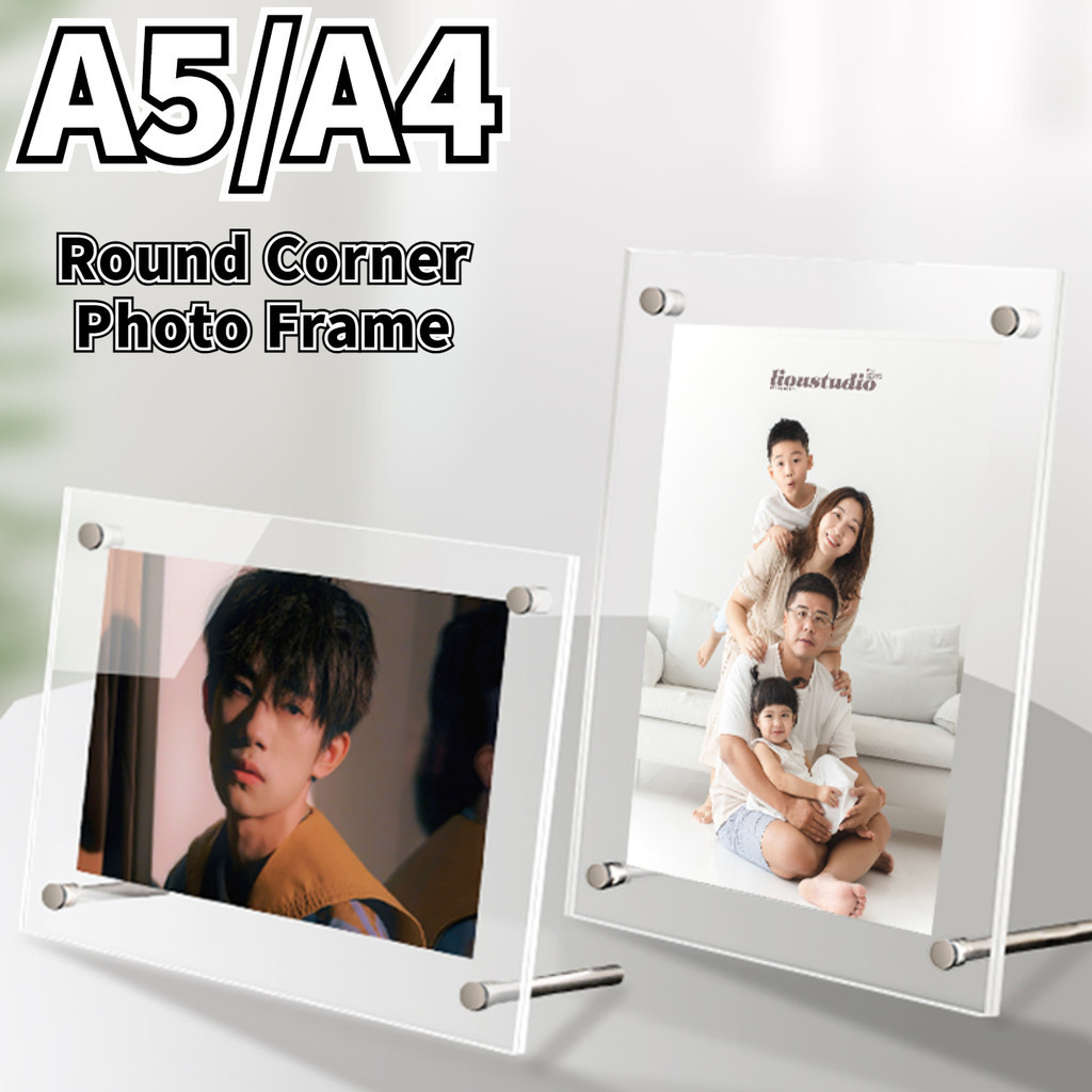 A5/A4 Transparent Photo Frame Stand Acrylic Picture Frames Certificate ...