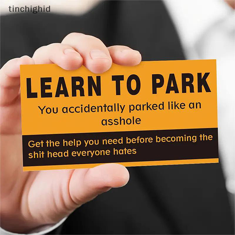 tinchighid 50Pcs Bad Parking Cards You Parked Like An Idiot Funny ...