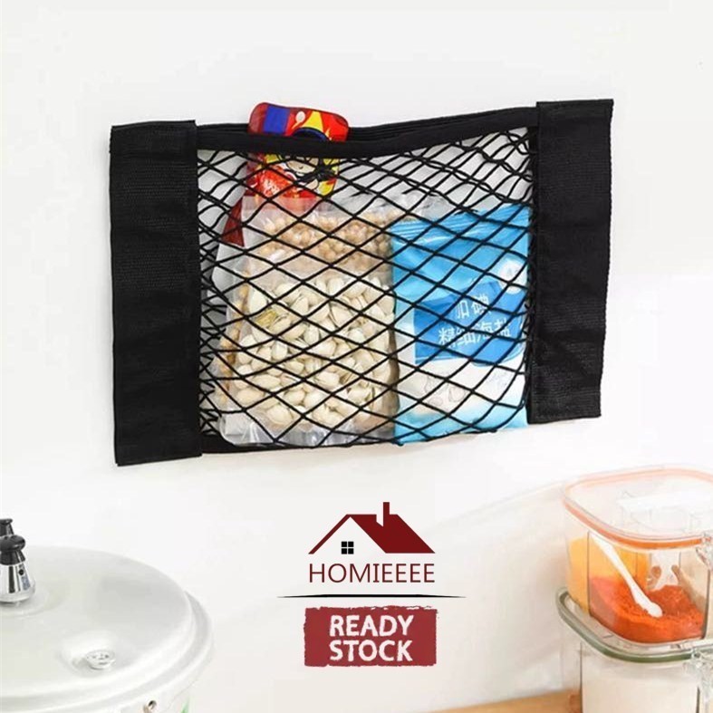 Magic Tape Storage Bag🔥Ready Stock🔥Plastic Organizer Velcro Car Storage ...