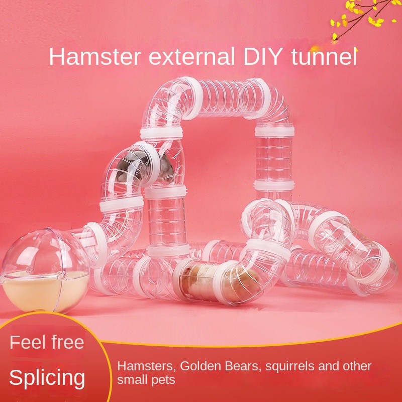Hamster External Pipe Toy Golden Bear DIY Landscaping Set Pipe Hamster ...