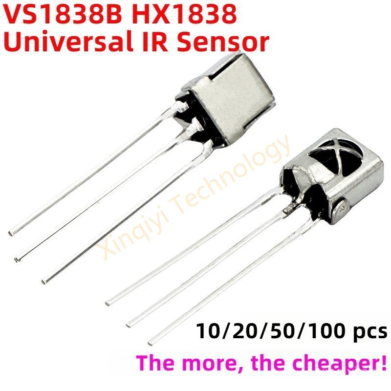 10/100pcs VS1838B HX1838 Universal IR Infrared Receiver Sensor Module ...