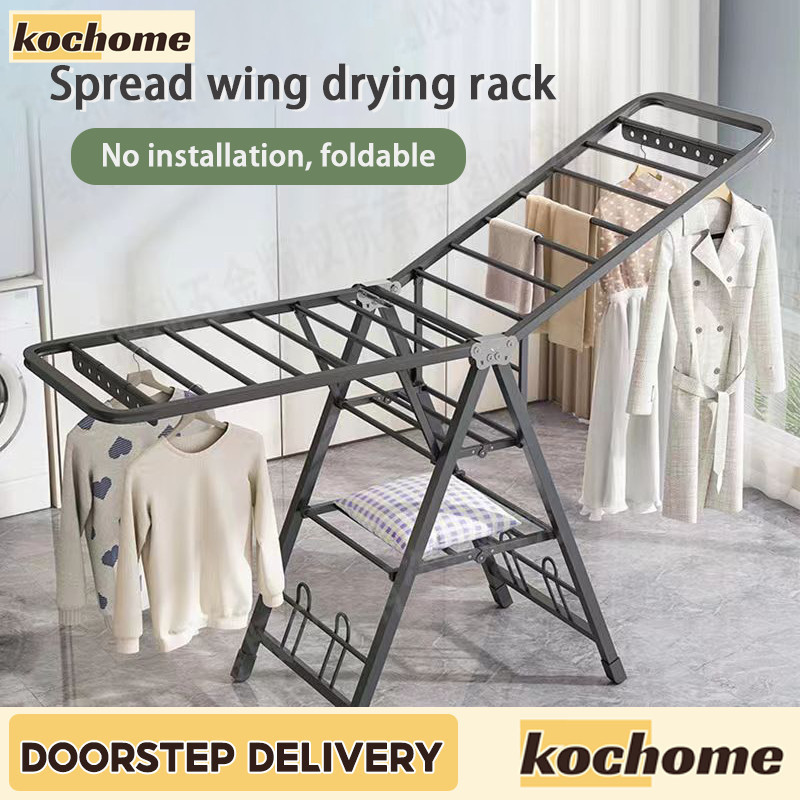 Foldable Clothes Drying Rack Laundry rack/Stainless Steel Thickened ...