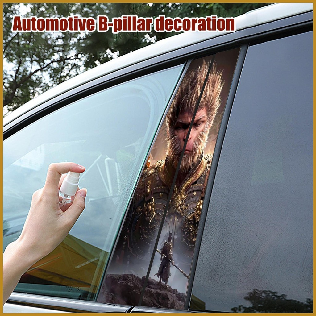 Window Pillar Cover 2X Monkey Car Center Column Sticker Window Pillar ...