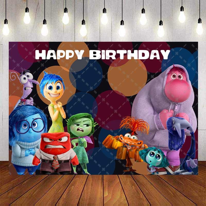 Inside Out Party Birthday Backdrop For Photography Baby Shower Kids ...