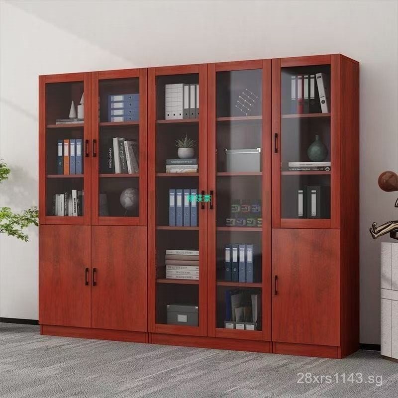Office Bookshelf Cabinet Combination Free Bookcase Filing Cabinet ...