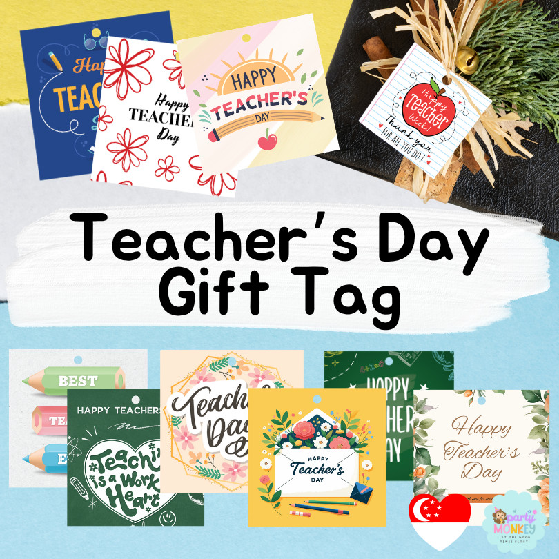 PartyMonkey Teacher's Day Gift Tag for Gifting School Message Wishes ...