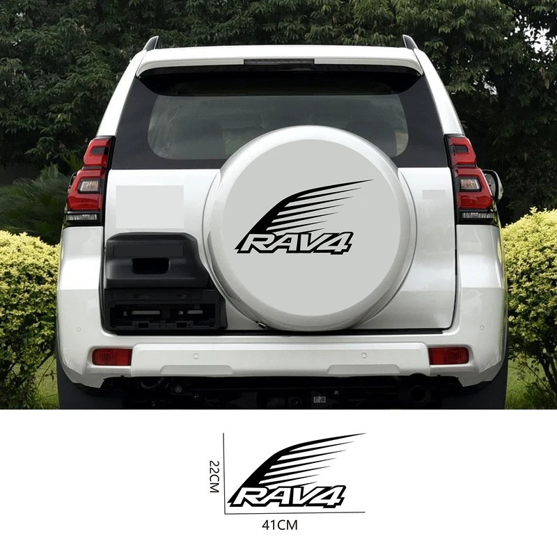 New Creative Car Vinyl Sticker for Toyota Rav4 Off-Road Spare Tire ...