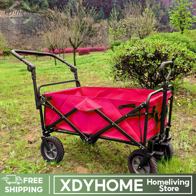 XDY Foldable Trolley Picnic Cart Camping Shopping Travel Outdoor Basket ...